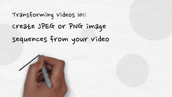 Transforming Videos 101: Create JPEG or PNG image sequences from your video